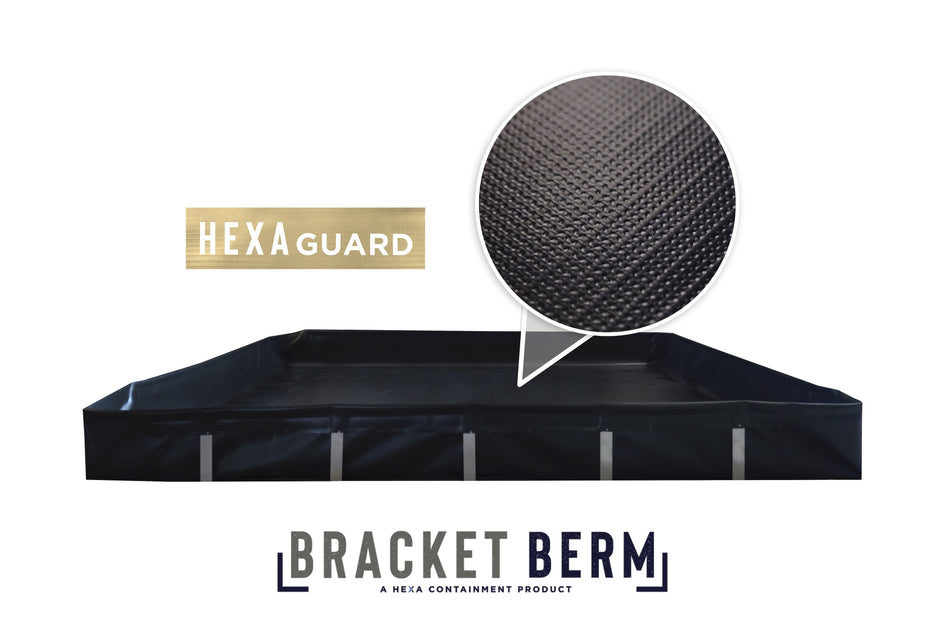 4' x 4' x 12" Bracket Berm Spill Containment Berm – HEXA Containment