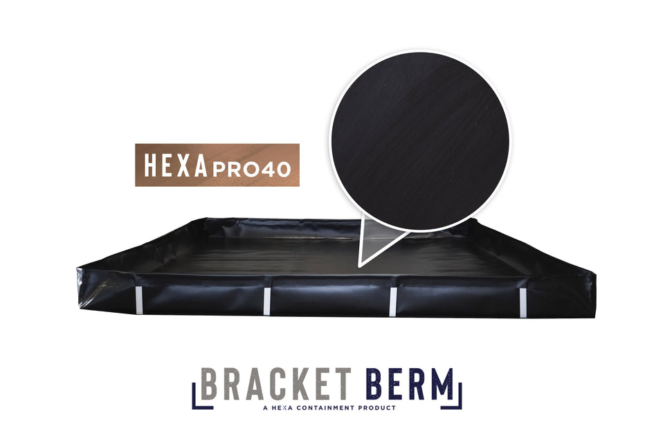 12' x 50' x 12" Bracket Berm Spill Containment Berm – HEXA Containment